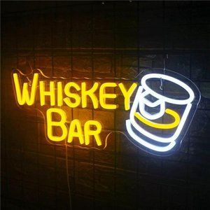 Accents | Whiskey Bar Neon Sign Led Neon Lights For Wall Decor Light Up ...